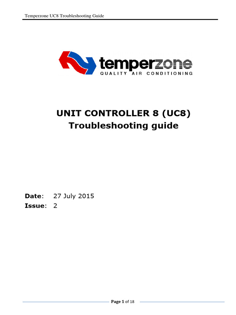 UC8 Troubleshooting Guide v2 0715 2 | PDF | Thermostat | Switch