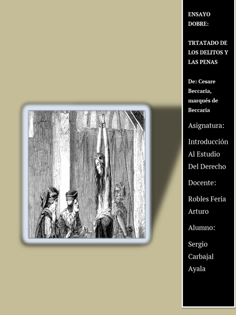 De Los Delitos Y Las Penas 1 Pdf Castigos Justicia 9217