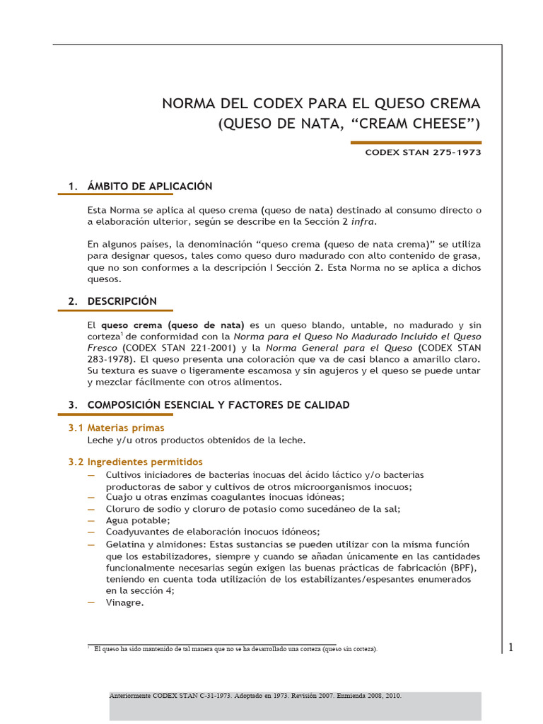 CXS 275s | PDF | Queso | Crema