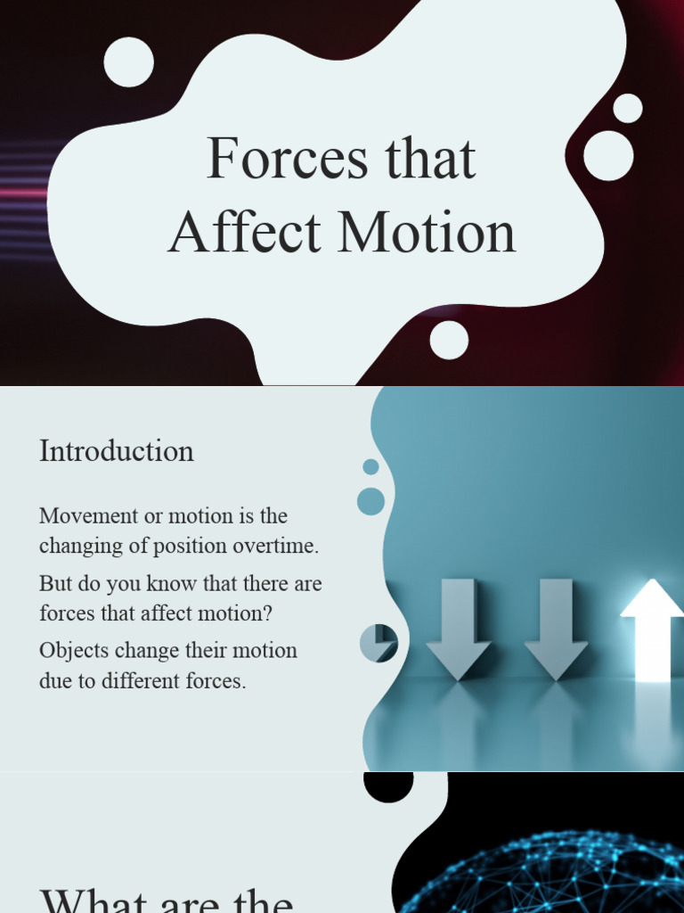 Forces That Affect Motion | PDF | Force | Friction