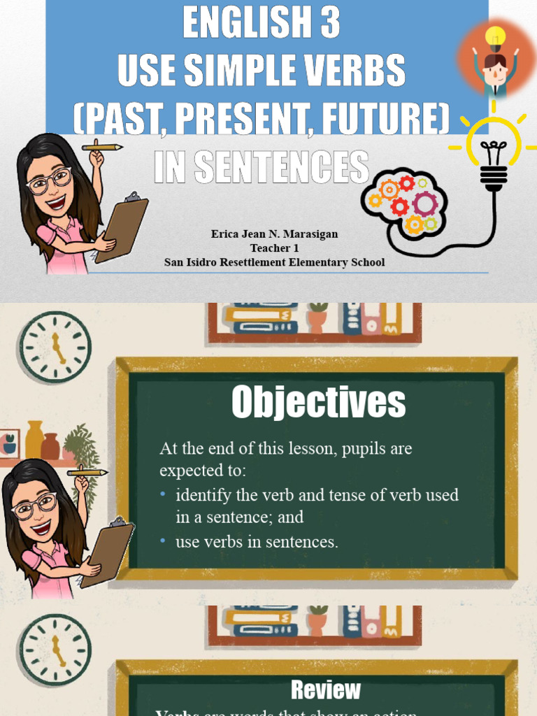 Use Simple Verbs in Sentences | PDF | Grammatical Tense | Verb