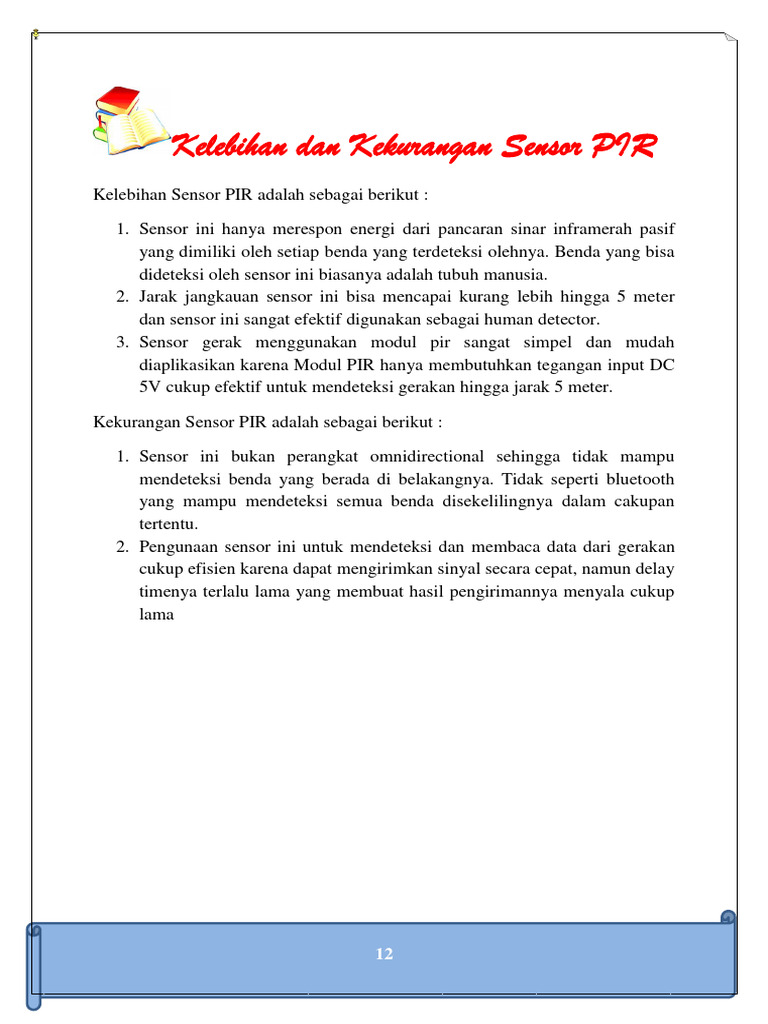 Kelebihan Dan Kekurangan Sensor PIR | PDF