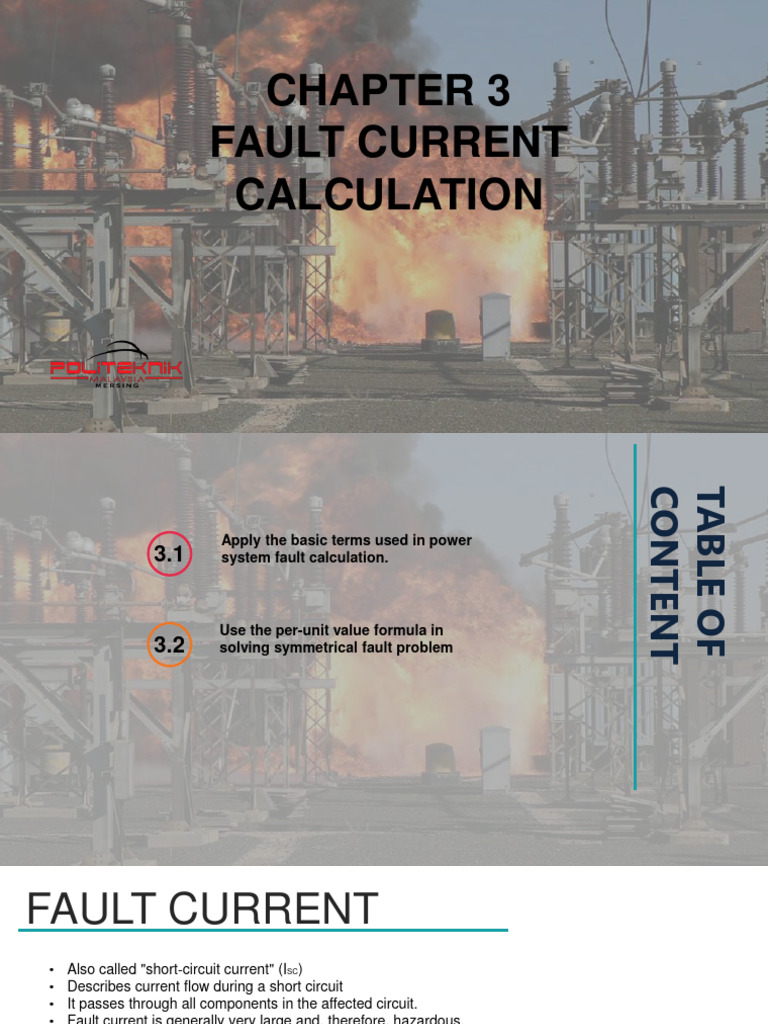 DET50083 Topic 3 Fault Current Calculation | PDF | Electrical Impedance | Electricity