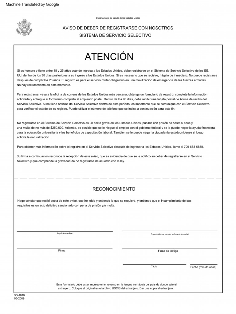 DS 1810 | PDF | Los Estados Unidos | Gobierno