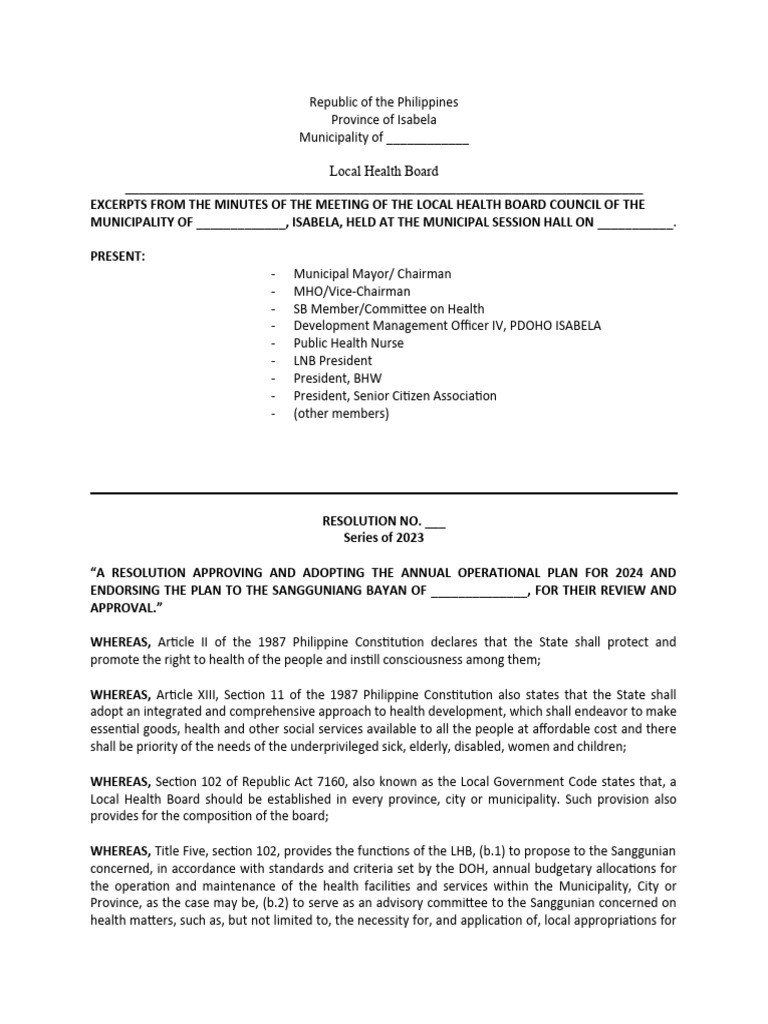 LHB Resolution Budget Plan | PDF | Governance | Justice