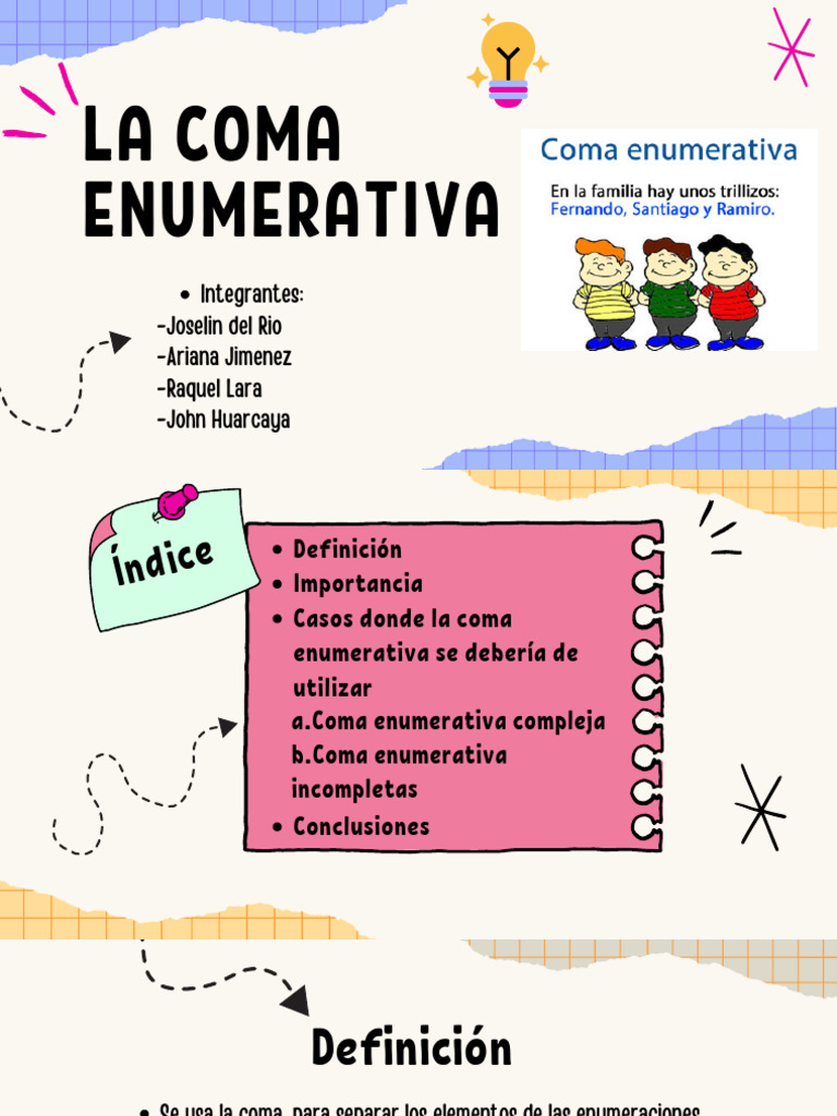 Ejemplos de Coma Enumerativa | PDF
