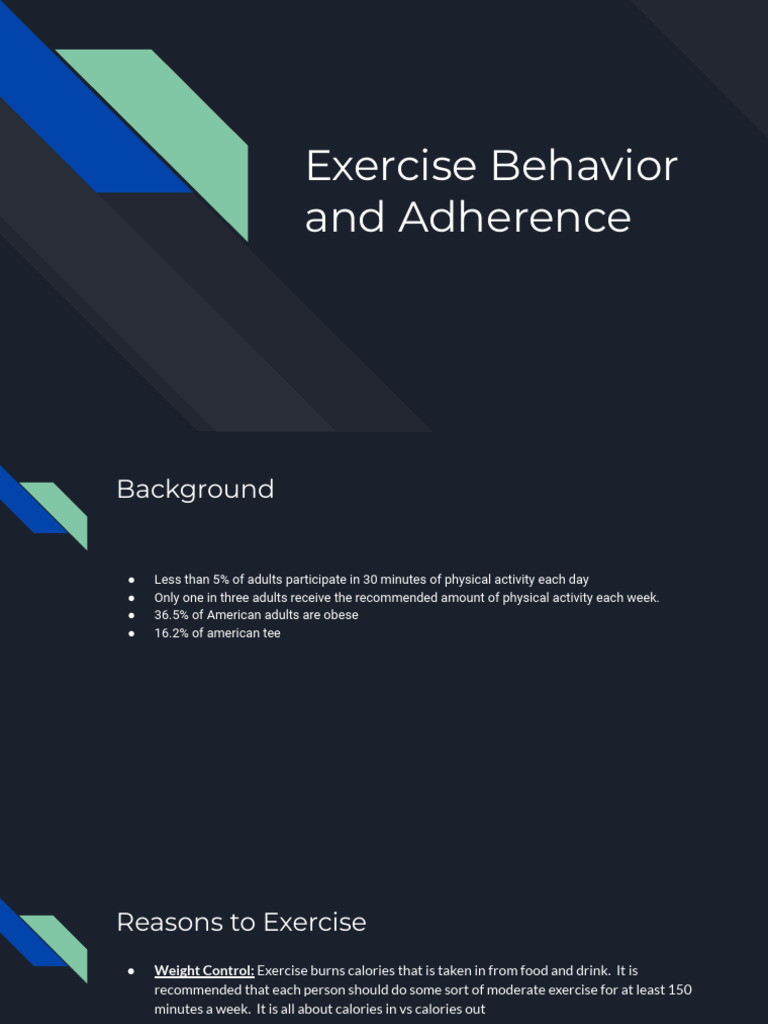 Exercise Behavior and Adherence | PDF | Motivation | Motivational