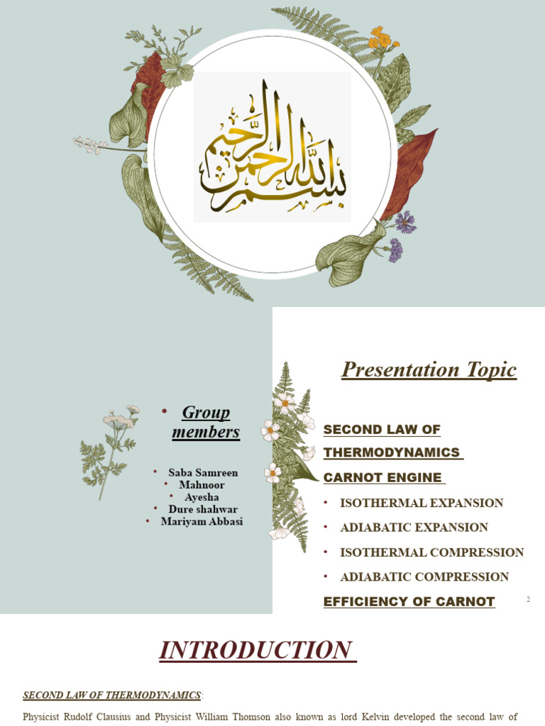 Physics Presentation 2nd Year | PDF | Heat | Thermodynamics
