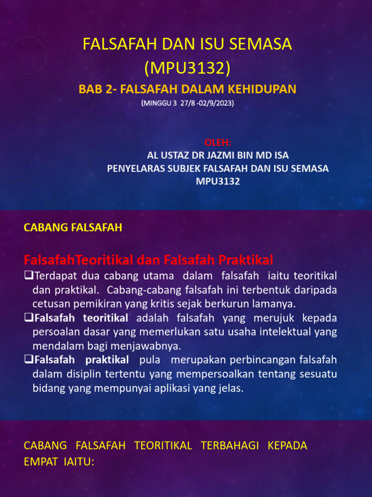 Bab 2 Falsafah MPU3132 | PDF