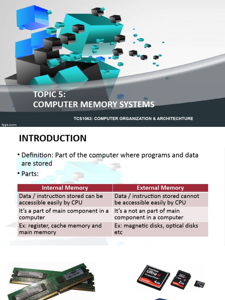 Computer Organization Architecture - Topic 5 | PDF | Random Access Memory | Computer Data Storage