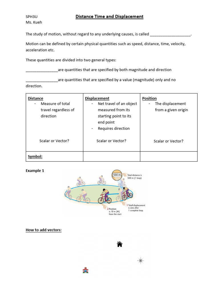 Lesson 2 Distance Time and Displacement | PDF