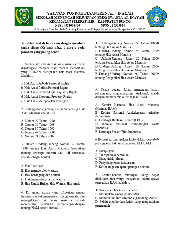 Soal PKN Kelas XI | PDF | Politik