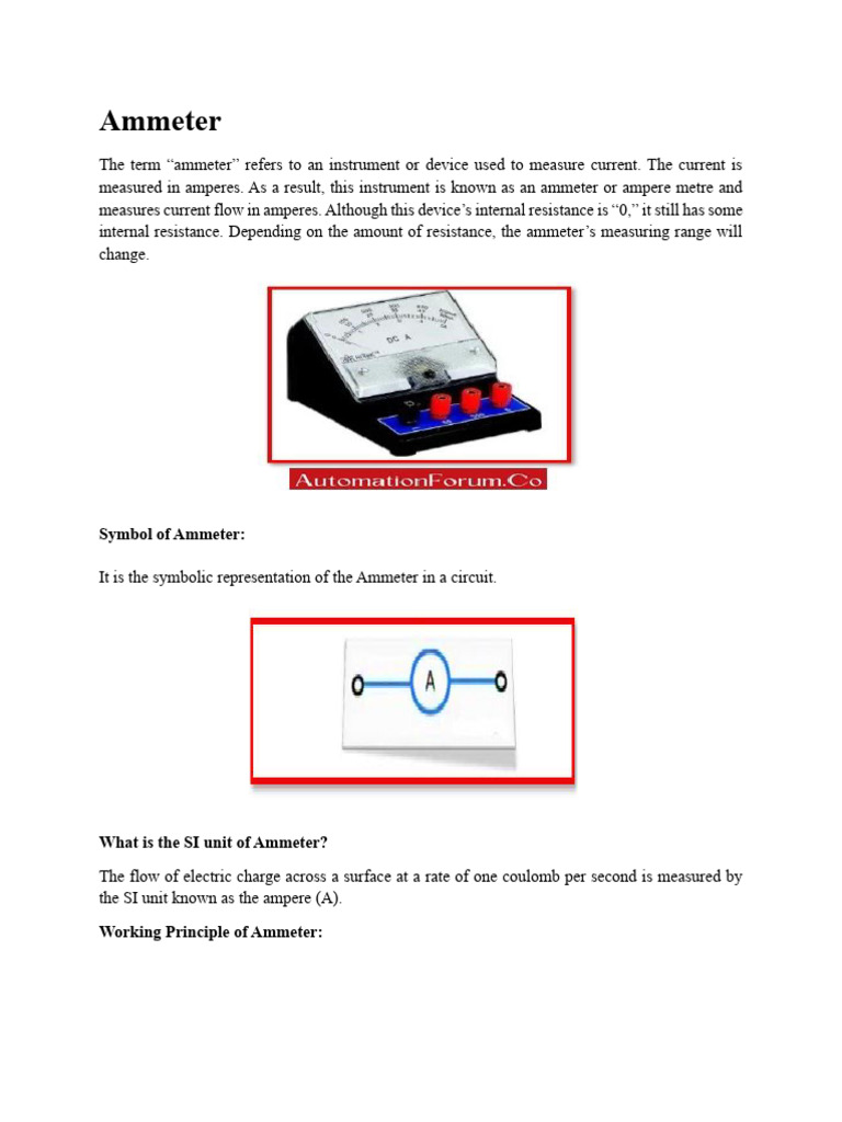 Ammeter, Voltmeter, DC Motor, Electric Generator, UPS | PDF | Electric ...