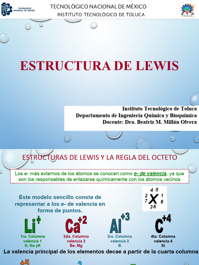 Estructura de Lewis | PDF | Enlace covalente | Enlace químico