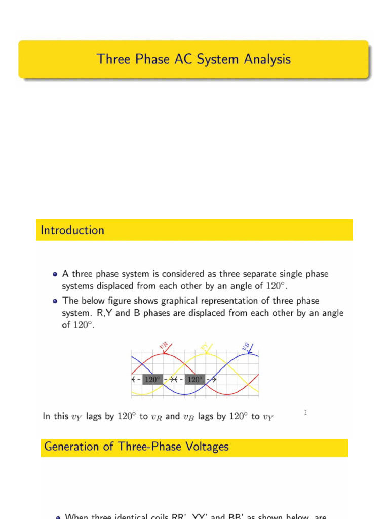 Introduction To 3 Phase Ac | PDF