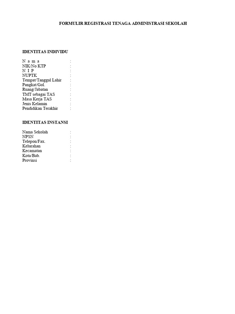 Formulir Responden TAS | PDF | Karier & Perkembangan | Pengembangan Diri