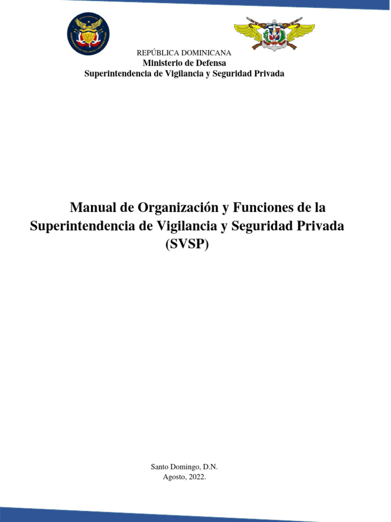 Manual de Funciones SVSP | PDF | Planificación | Institución