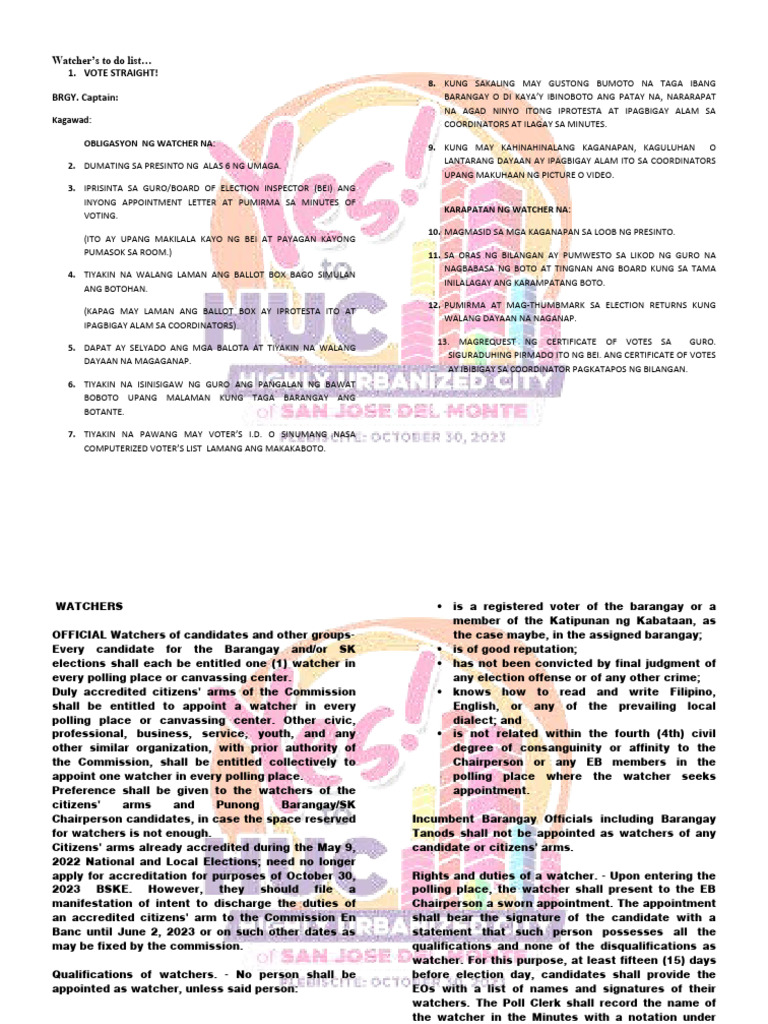 WatcherS To DO LIST 2 Landscape | PDF