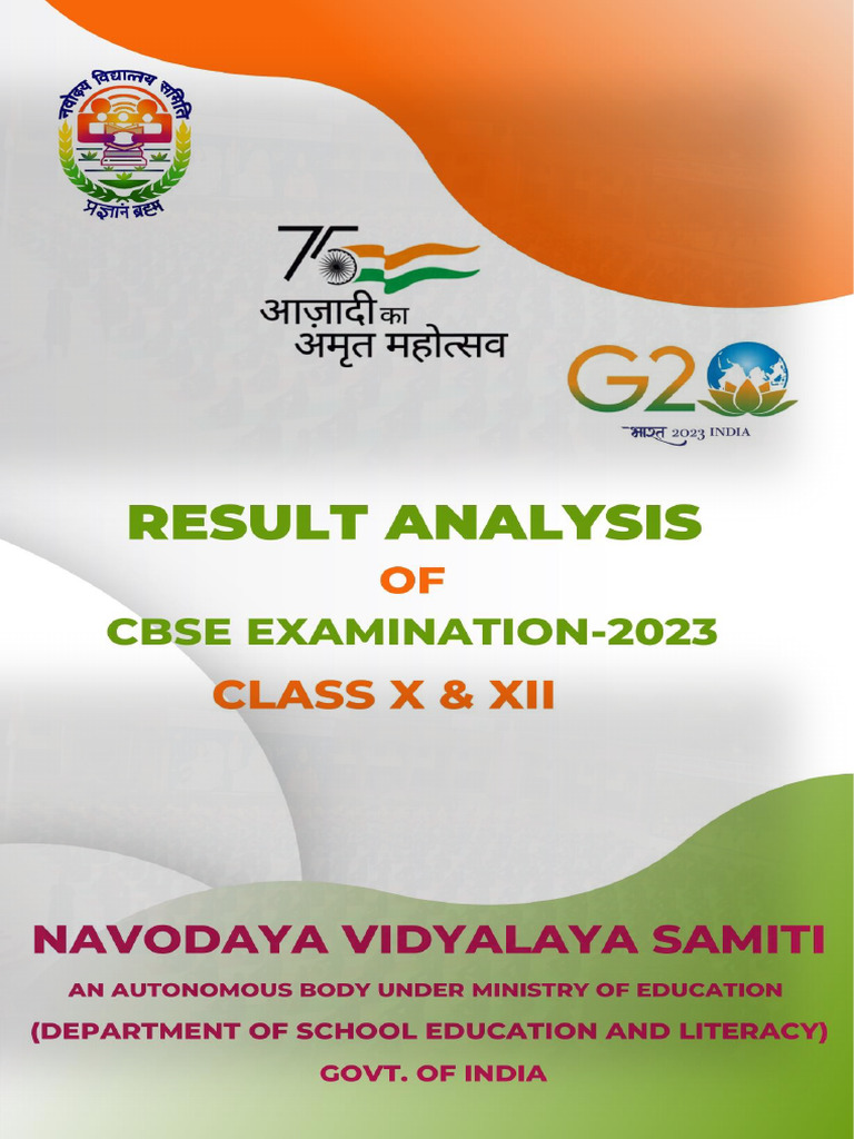 Cbse Result Booklet-2023 | PDF | Jawaharlal Nehru | Total Institutions