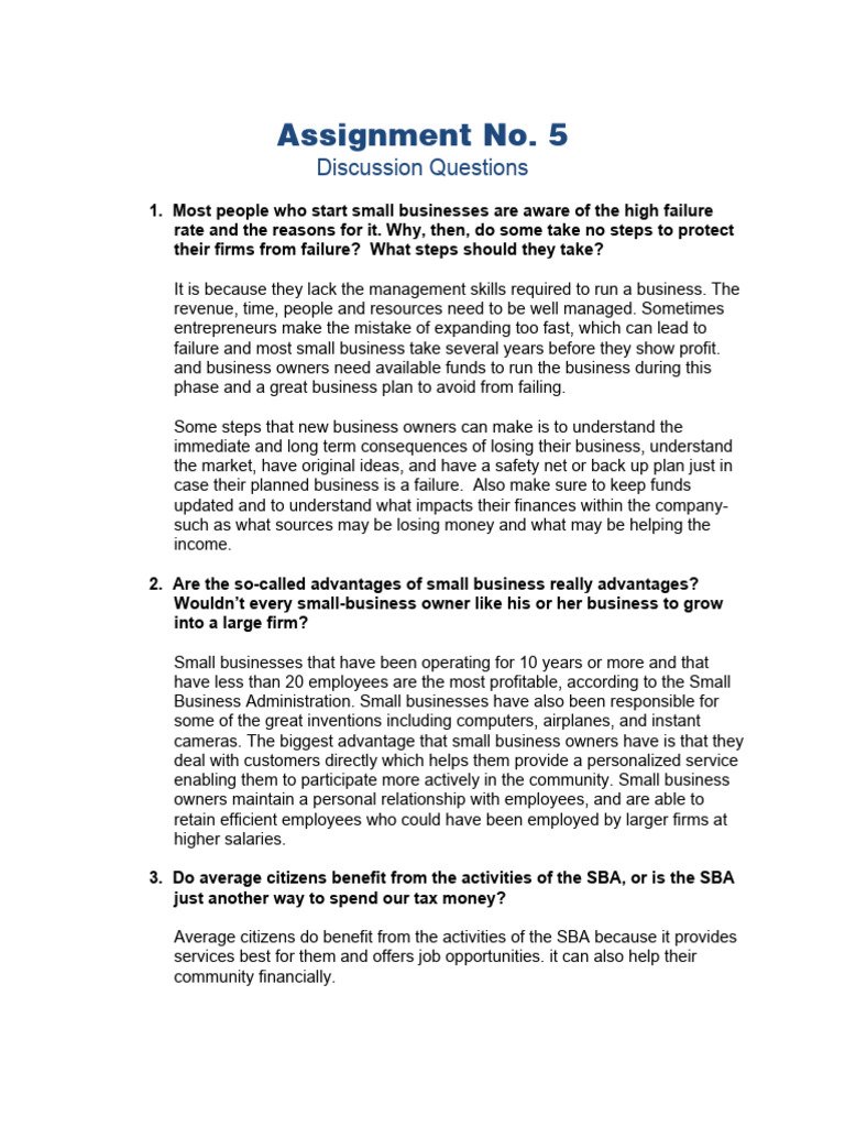 Assignment No.5 | PDF | Employment | Franchising