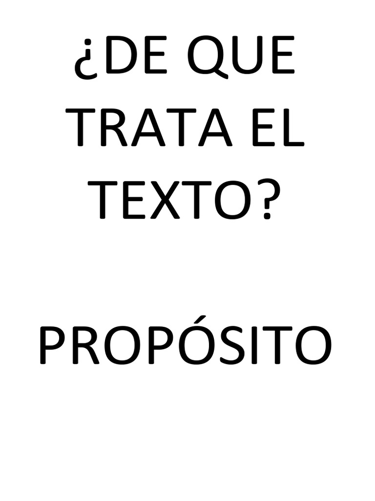 De Que Trata El Texto | PDF De Que Trata El Texto | PDF