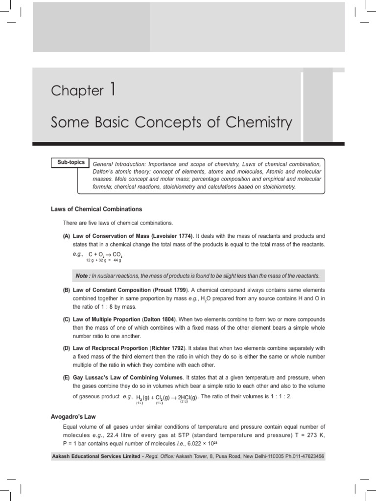 Concept Strengthening Sheet NEET 1 - Aakash - 1, 00001 - Anna's Archive | PDF | Mole (Unit ...