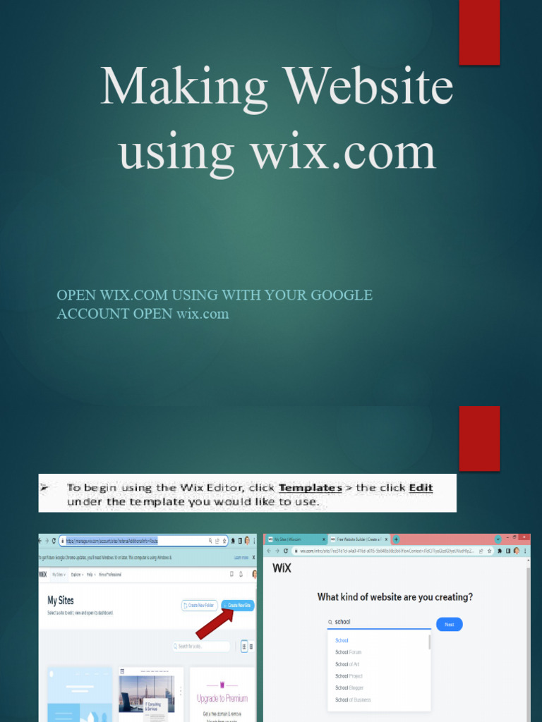Making Website Using Wix | PDF | Computers