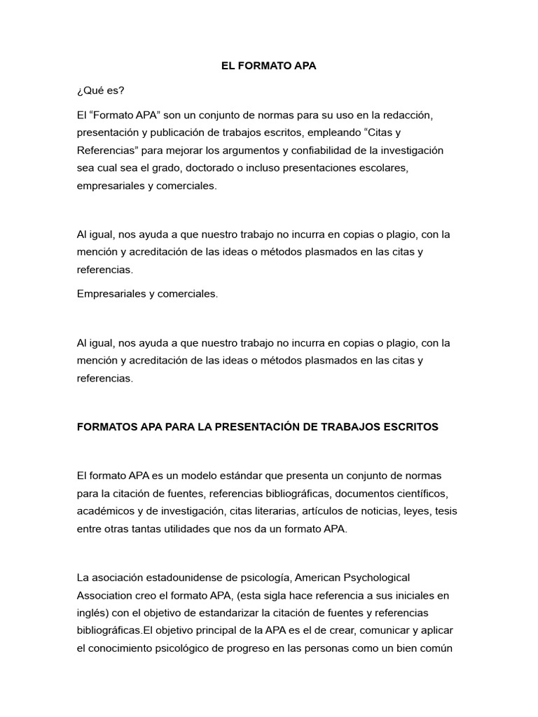 (Formato Apa) Lyc | PDF | Estilo apa | Citación