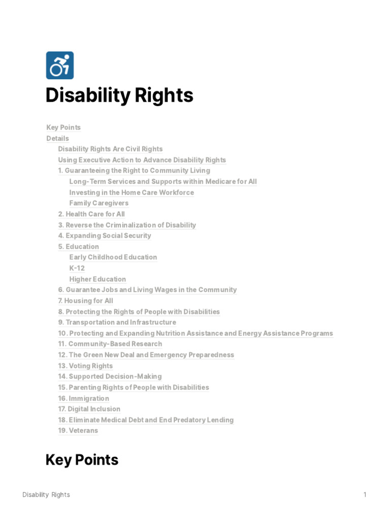 Disability Rights | PDF | Supplemental Security Income | Disability