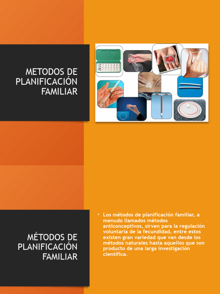 Métodos de Planificación Familiar | PDF | Control de la natalidad | Ciclo menstrual