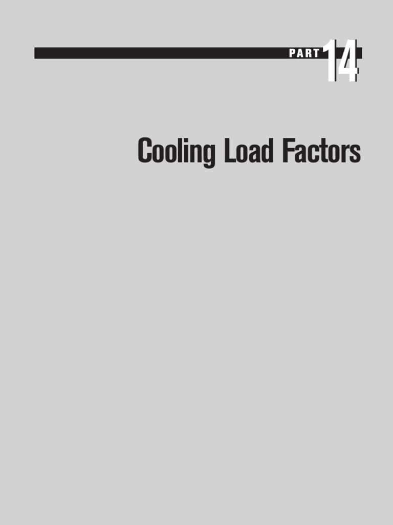 Cooling Load Factors for HVAC Design | PDF