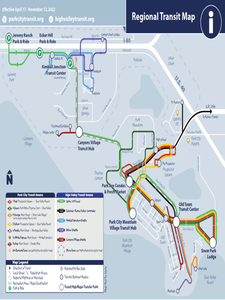 Park City Transit Map Summer 20 | PDF | Transport | Public Transport