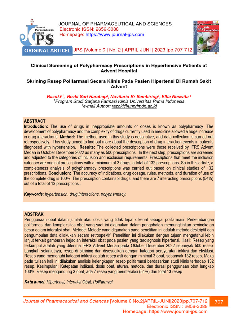 Jurnal Rezki Sari Formating | PDF | Prescription Drugs | Chemistry