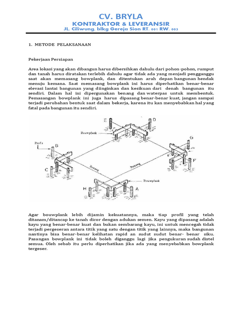 Metode Pelaksanaan (TC) | PDF