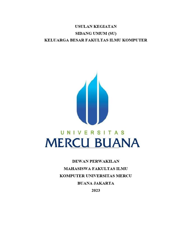 Proposal Sidang Umum | PDF
