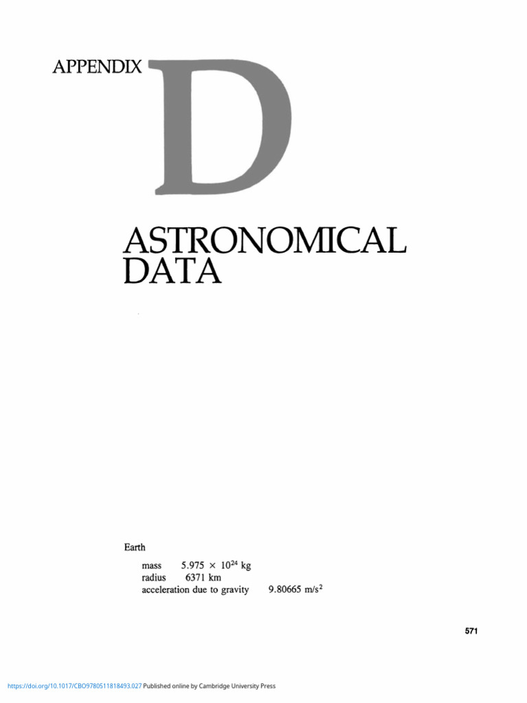 Astronomical Data | PDF | Celestial Mechanics | Substellar Objects