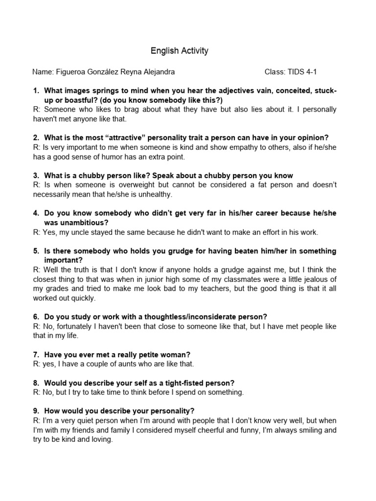 Adjective Activity Worksheet 2 | PDF