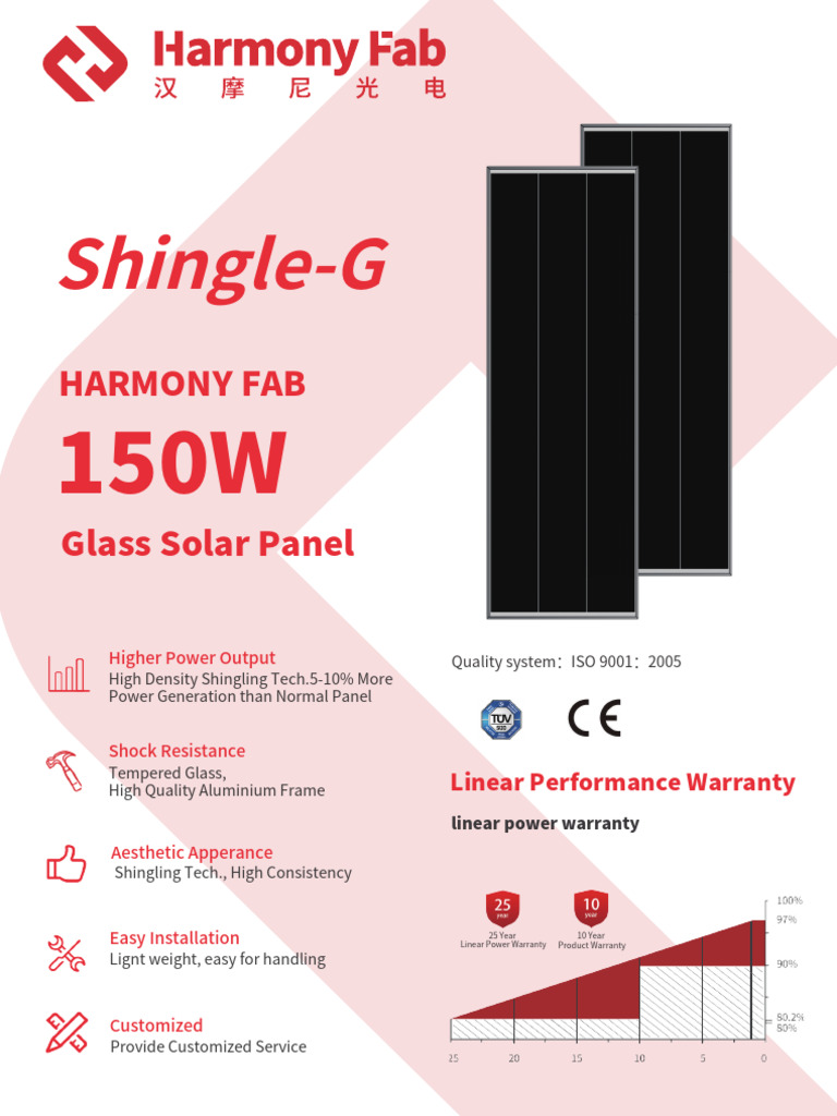HMN 150 GBA Shingling Glass Module en V2 | PDF | Solar Panel | Electric Power