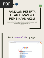 Tahapan Mengikuti Ujian Online Teman K3-1 | PDF