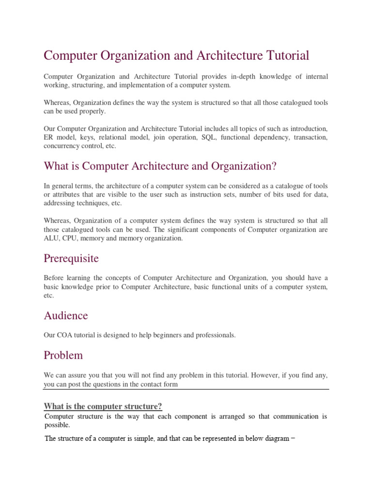 Coa Unit-1 | PDF | Computer Data Storage | Input/Output
