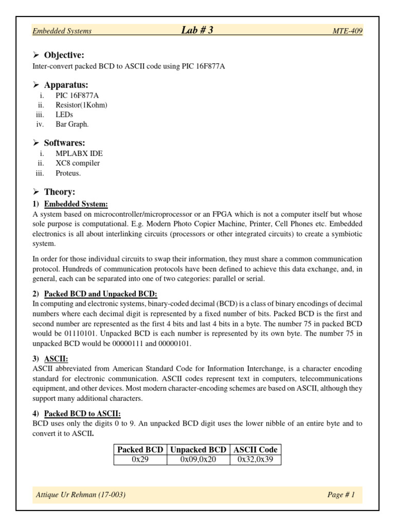 Lab 3 Download Free Pdf Binary Coded Decimal Computer Data 5270