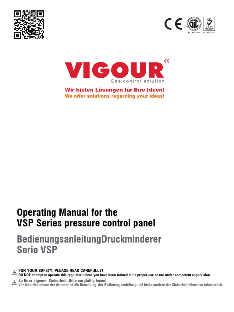 VSP Pressure Panel Guide | PDF | Valve | Gases