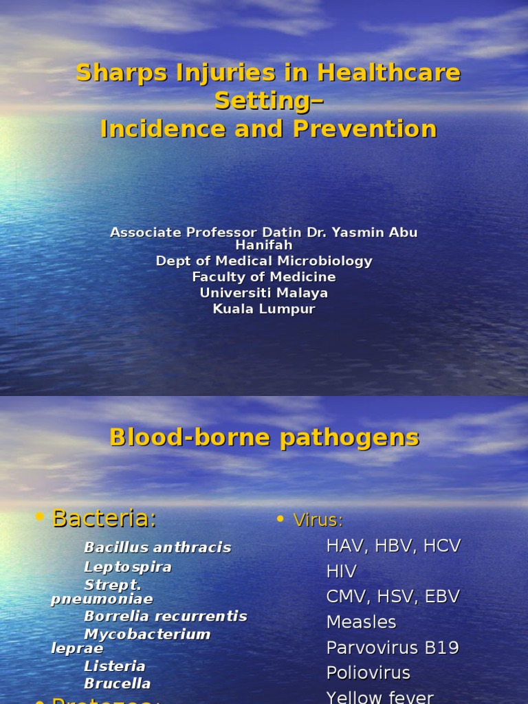 Sharps Injuries in Healthcare | PDF | Diseases And Disorders | Public ...