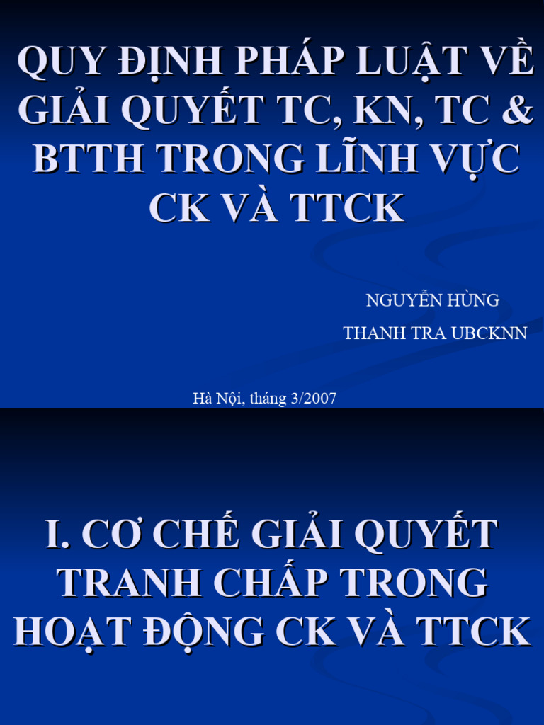 Giai Quyet TC - KN.TC & BTTH | PDF