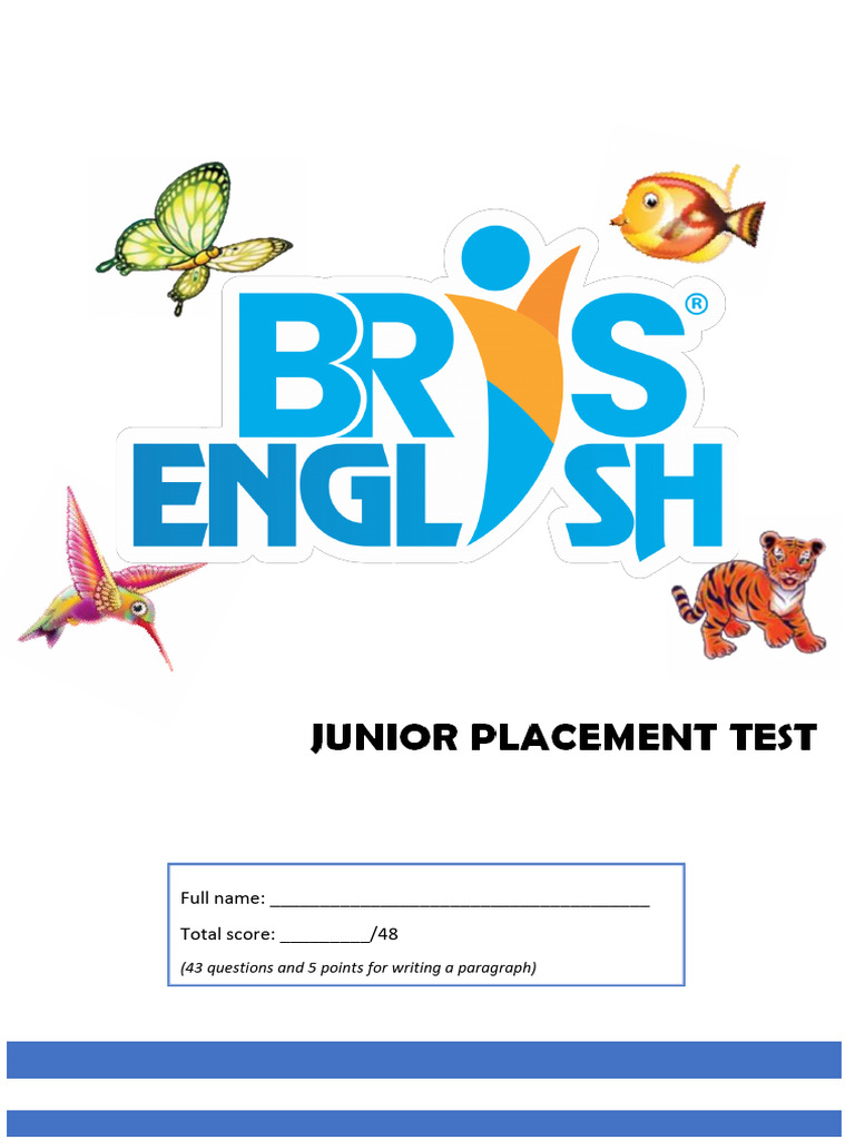 BRE PlacementTest Junior Writing 291220 | PDF