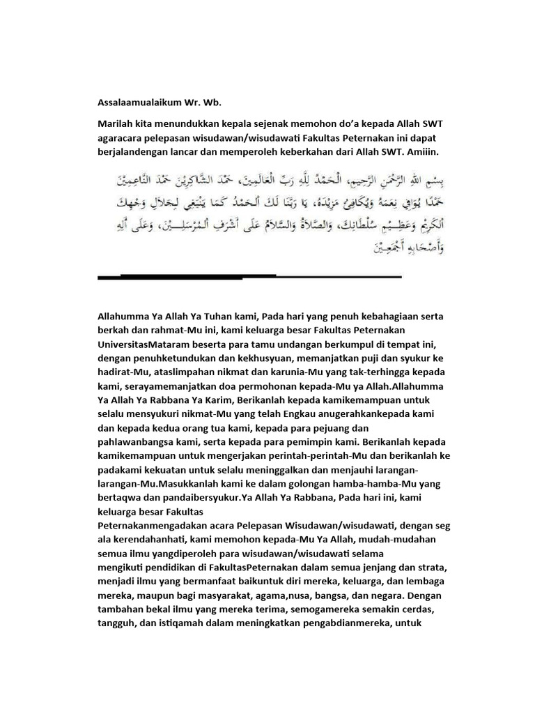 Draf Doa 1 | PDF | Agama & Spiritualitas | Gaya Hidup