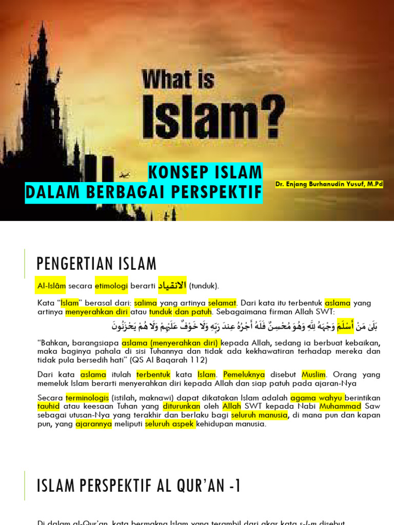 Konsep Islam Dalam Berbagai Perspektif | PDF