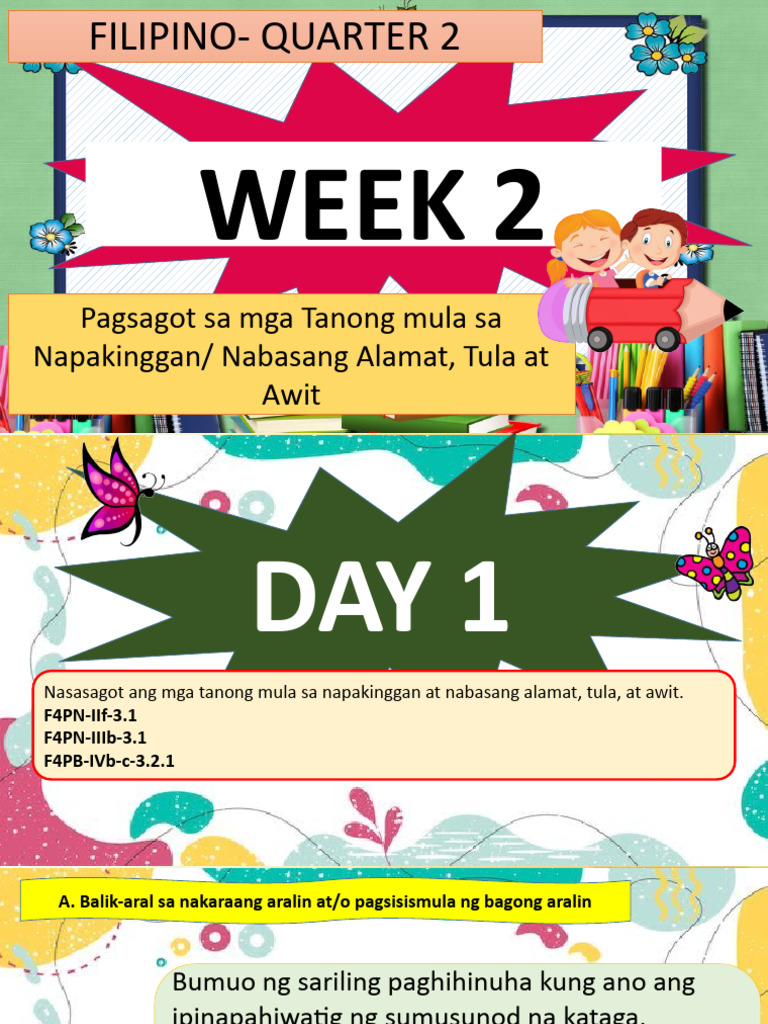 q2 Filipino Week 2 | PDF