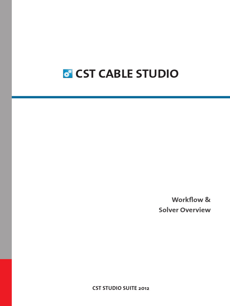 CST Cable Studio Workflow and Solver Overview 4 PDF Free | Download ...