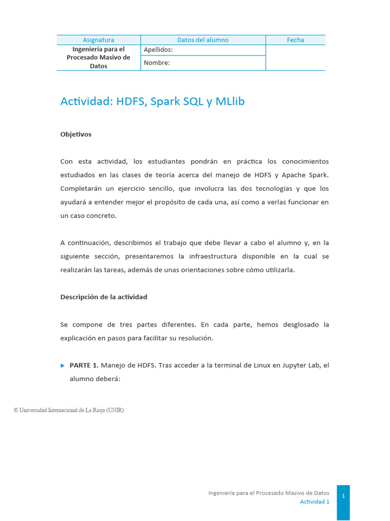Vidama 04 Act 1 | Descargar gratis PDF | Apache Hadoop | Archivo de computadora